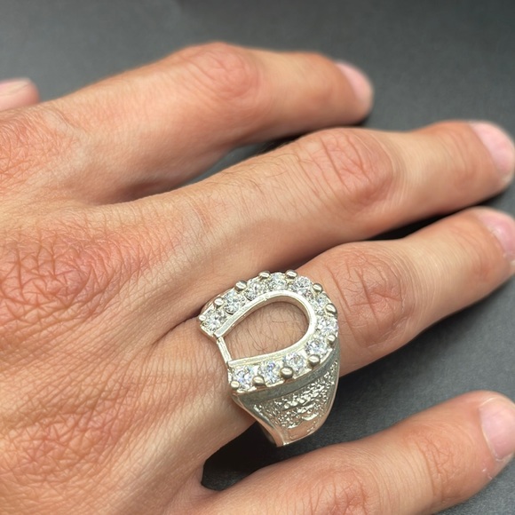 Accessories | Mens Silver Shoehorse Design Ring | Poshmark